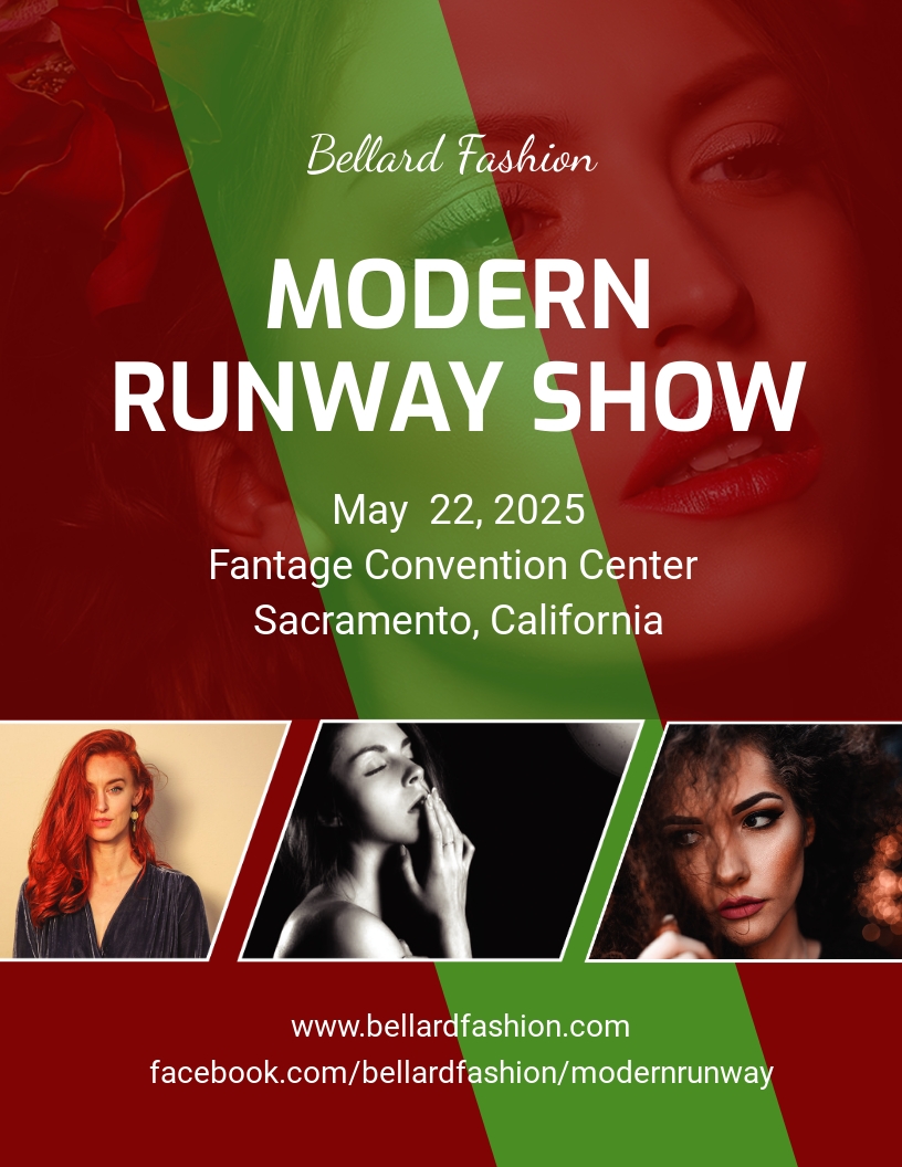Modern Fashion Show Flyer Template [Free PDF] - Word | PSD | InDesign ...