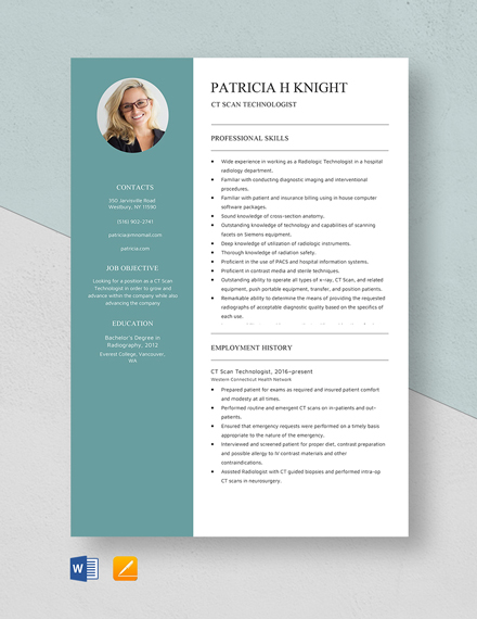 Free International Medical Technologist Resume - Download in Word ...