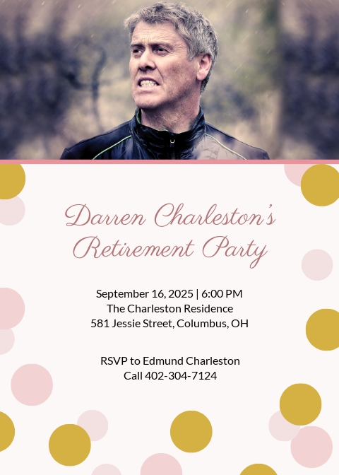 Free Modern Retirement Party Invitation Template