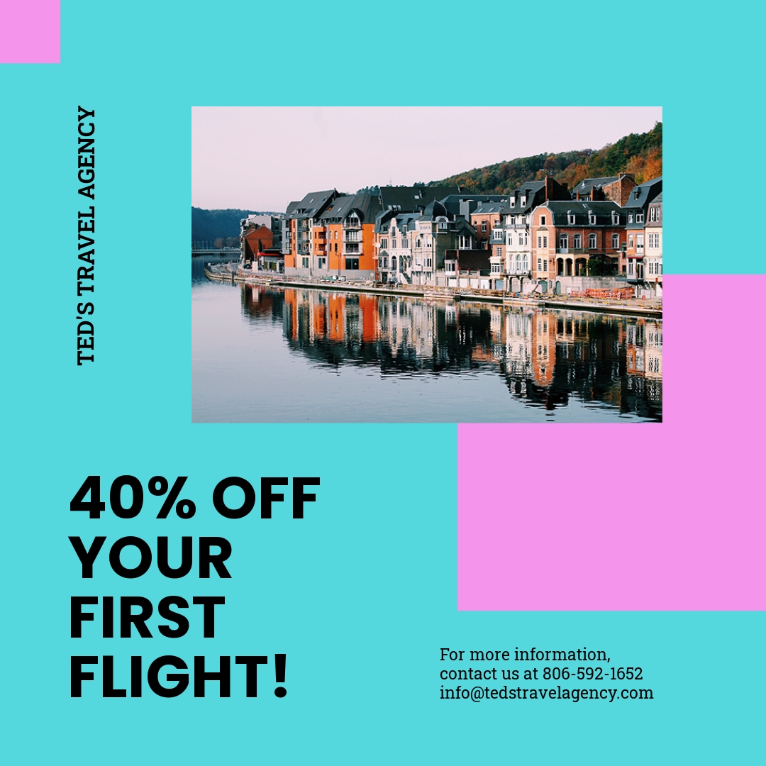 Airplane Travel Instagram Post Template