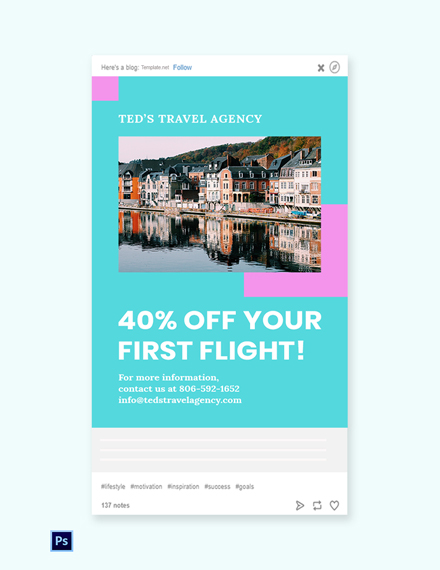 Summer Travel Tumblr Post Template - Download in PSD | Template.net