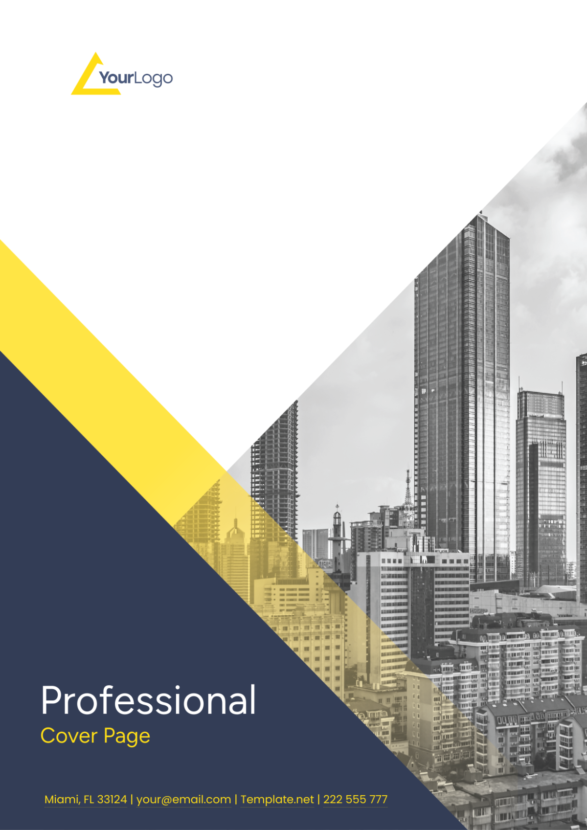 Professional Heading Cover Page Template Edit Online Download