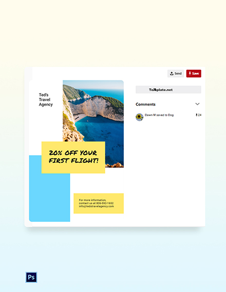 Creative Travel Agency Facebook Post Template - Download in PSD ...