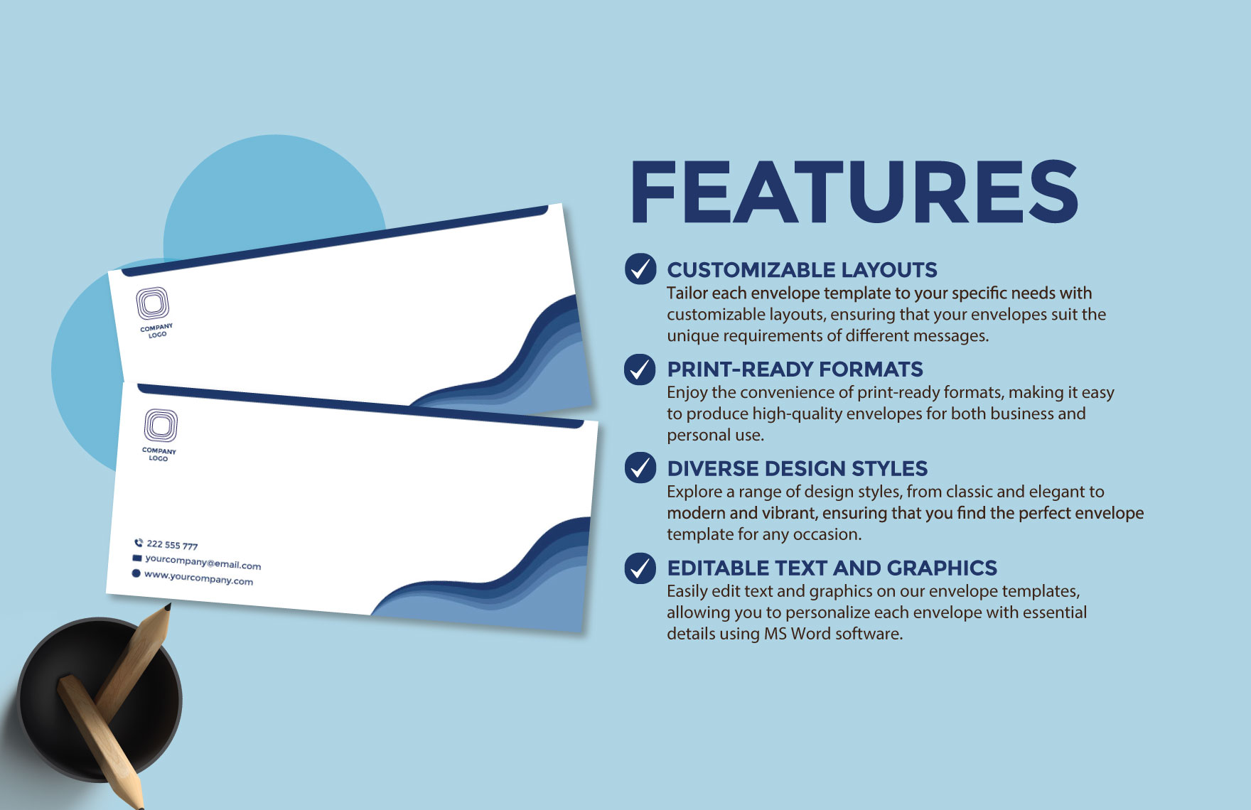 Free Editable Envelope Template - Download in Word | Template.net