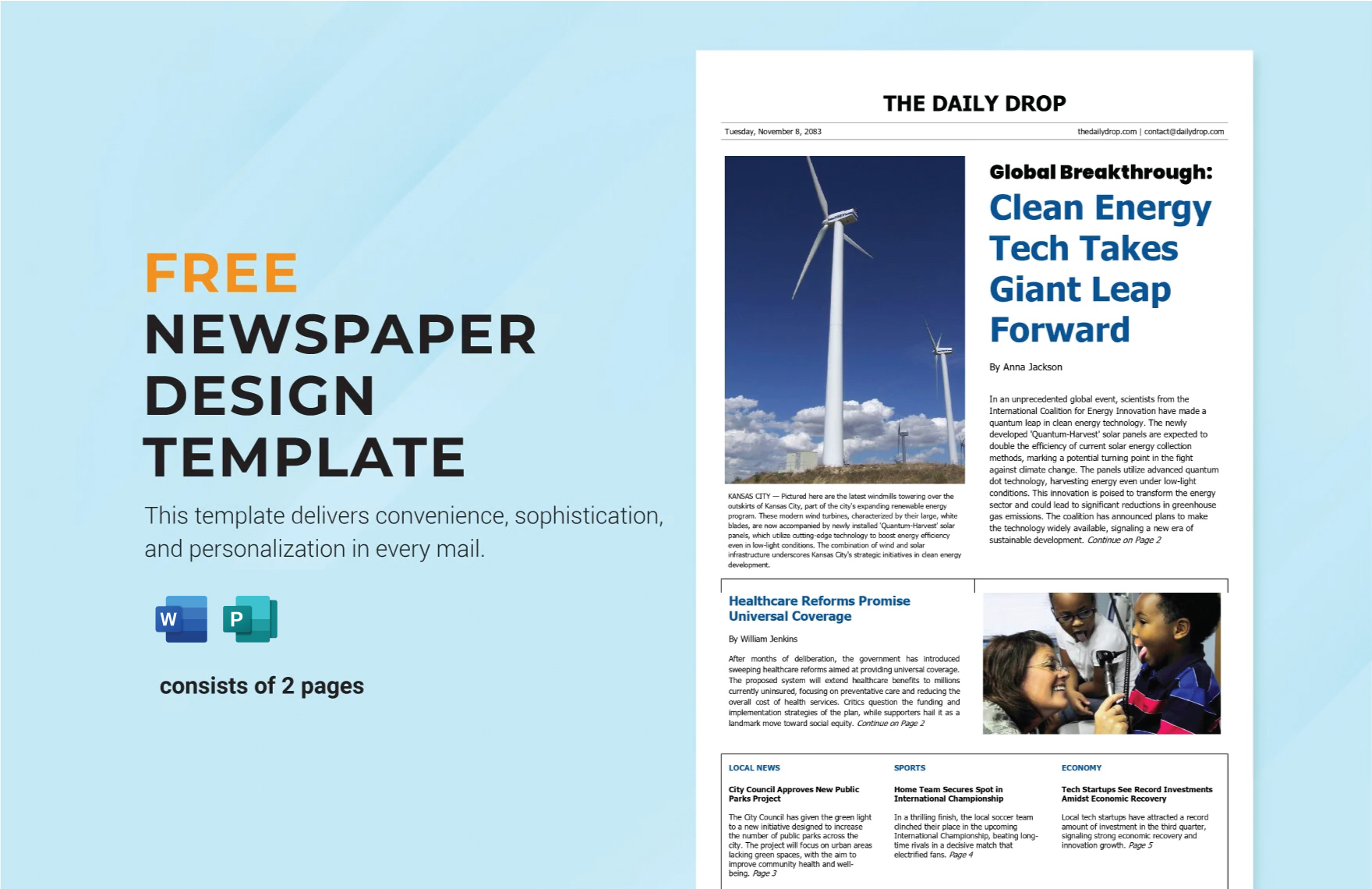 FREE Newspaper Template - Download in Word, Google Docs, PDF ...