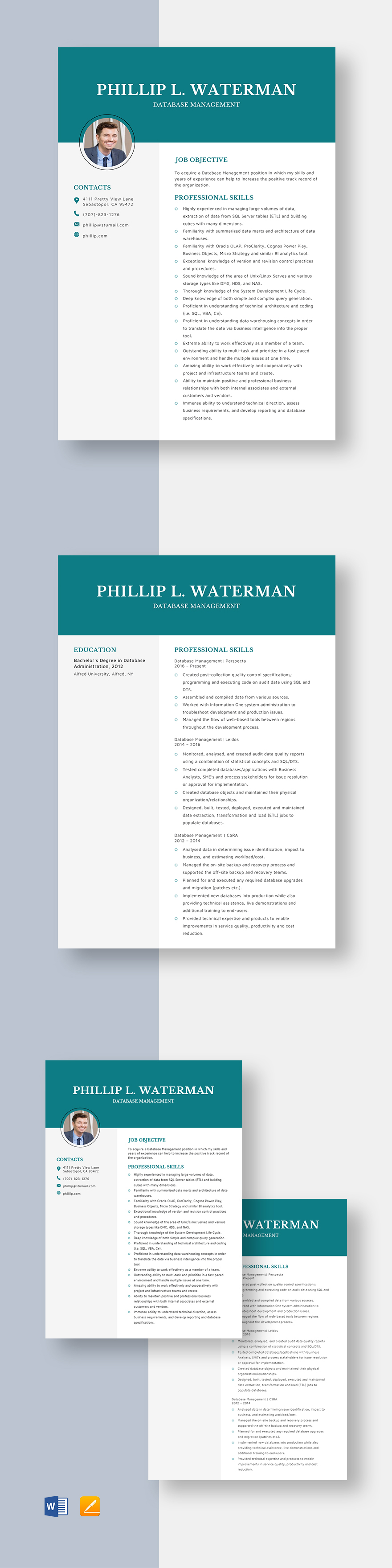 Middle Management Resume Template - Word, Apple Pages | Template.net