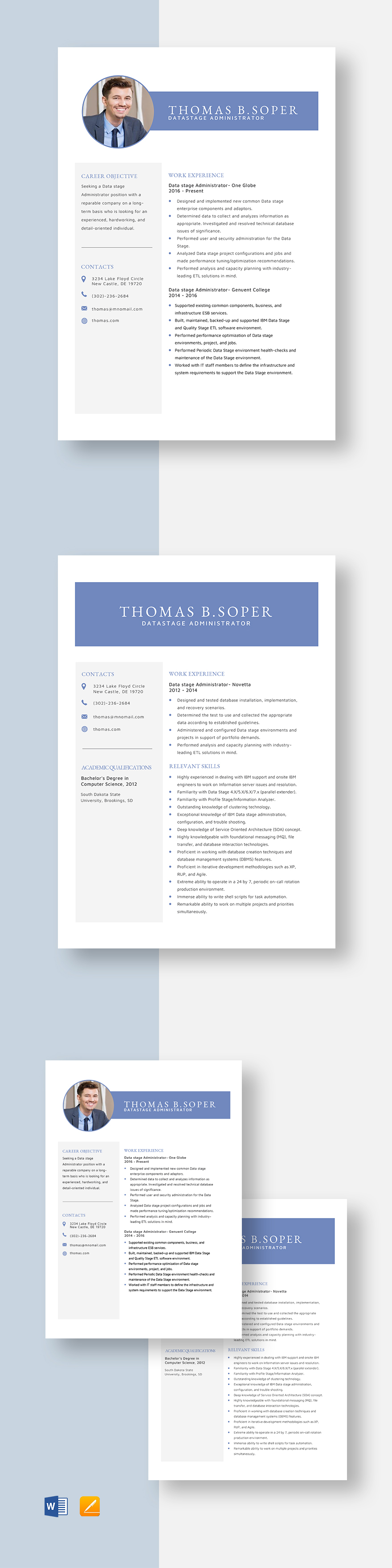 Datastage Administrator Resume Template - Word, Apple Pages | Template.net