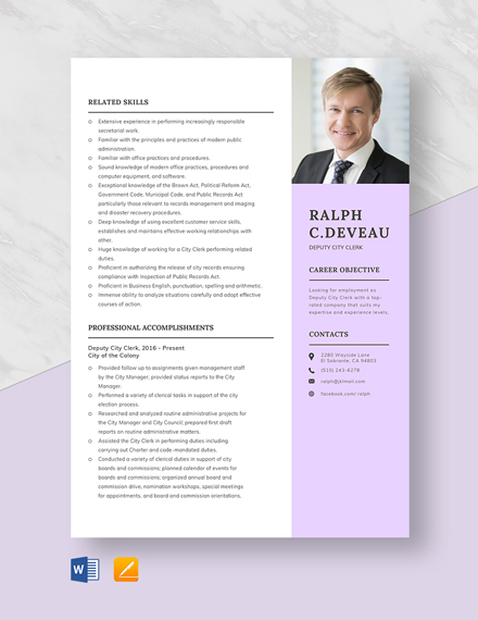 Free Deputy Sheriff Resume - Download in Word, Apple Pages | Template.net