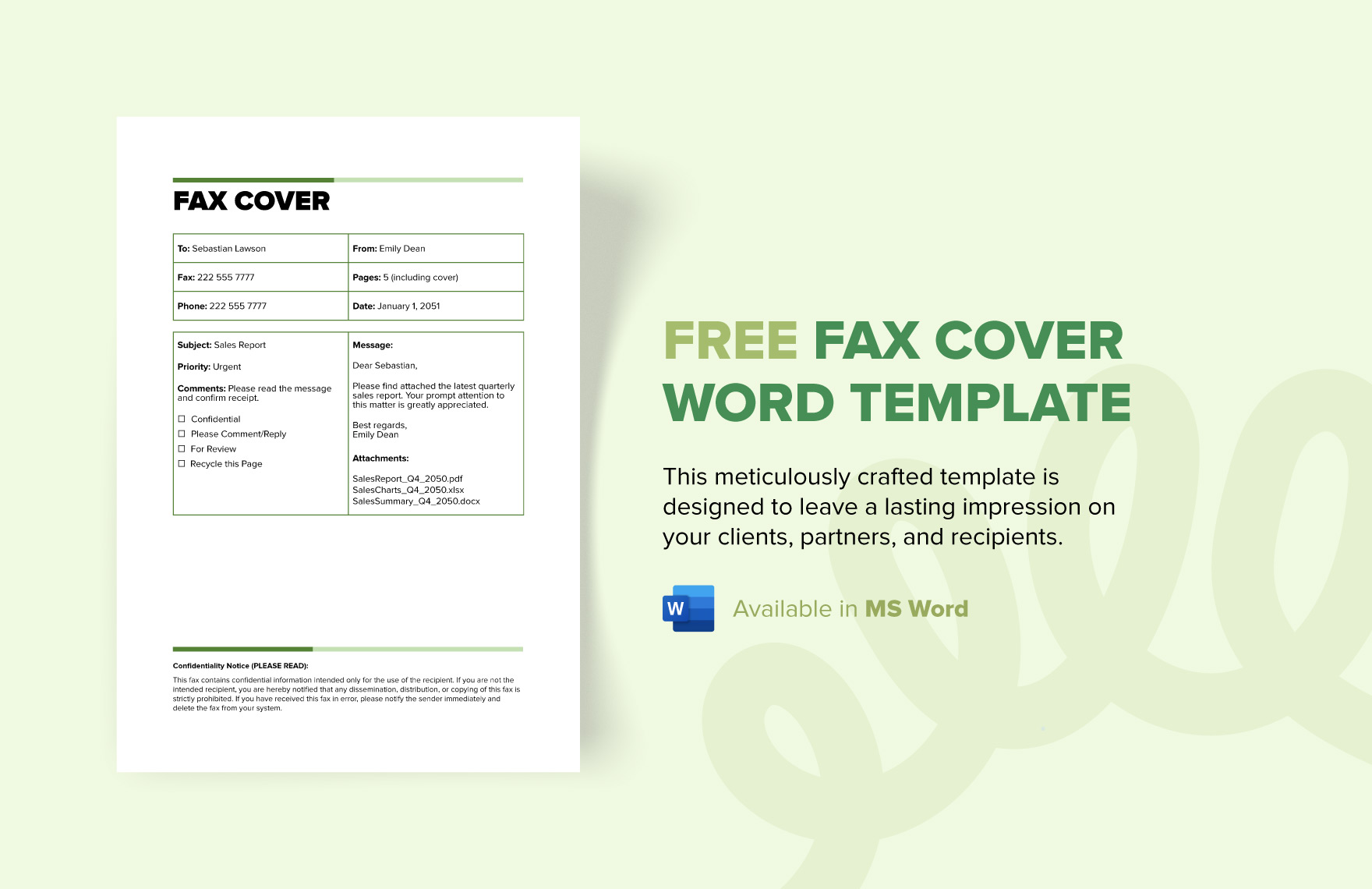 Free Fax Cover Word Template - Download in Word | Template.net
