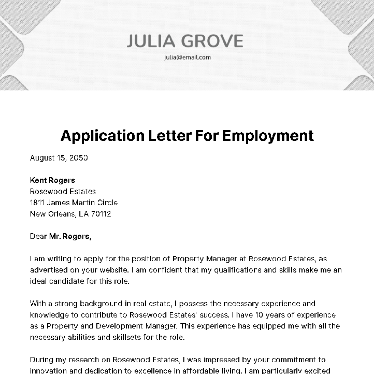 FREE Application Letter Edit Online Download Template FREE Application Letter Edit Online Download Template