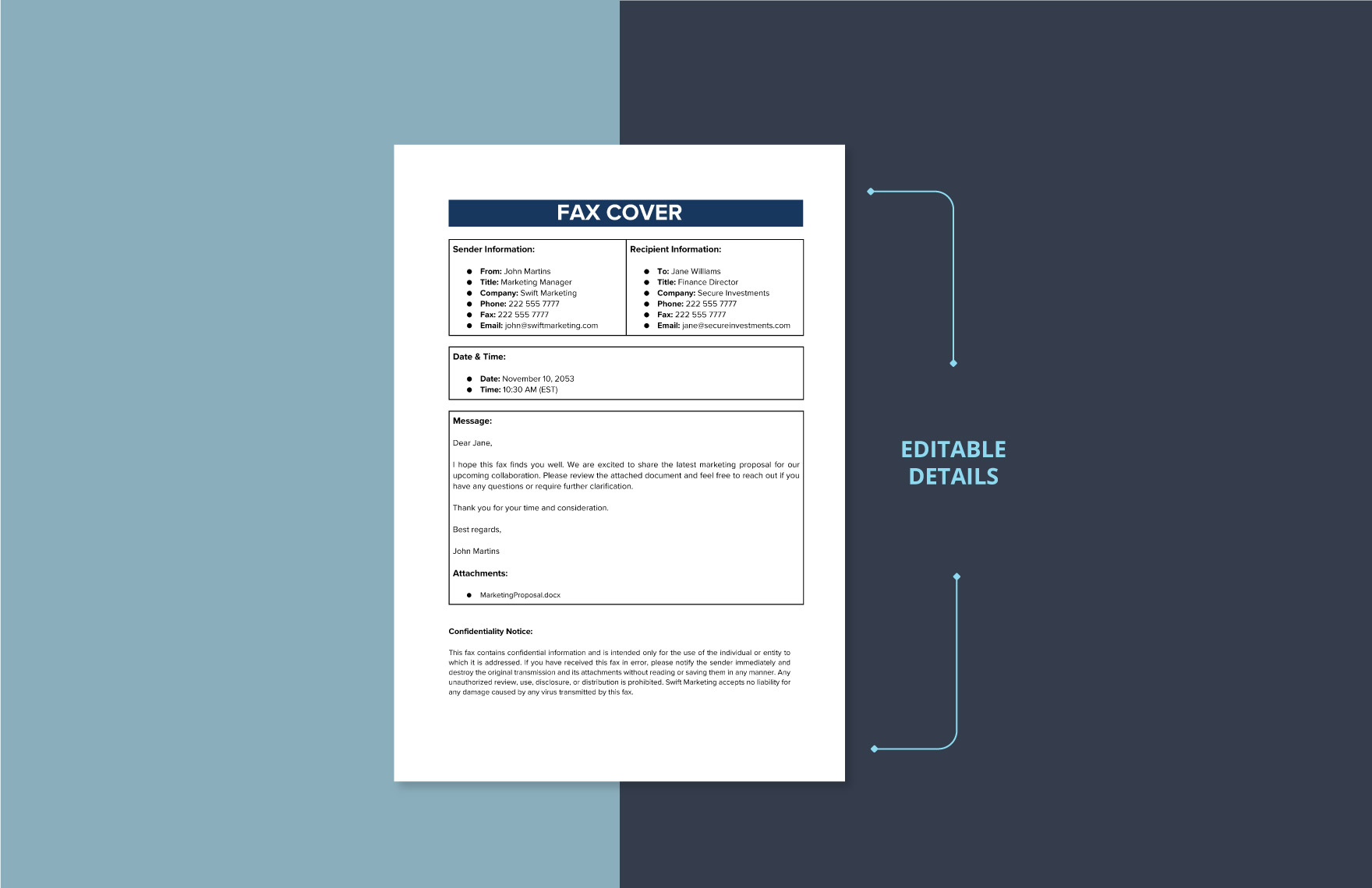 Free Simple Fax Cover Template - Download in Word | Template.net