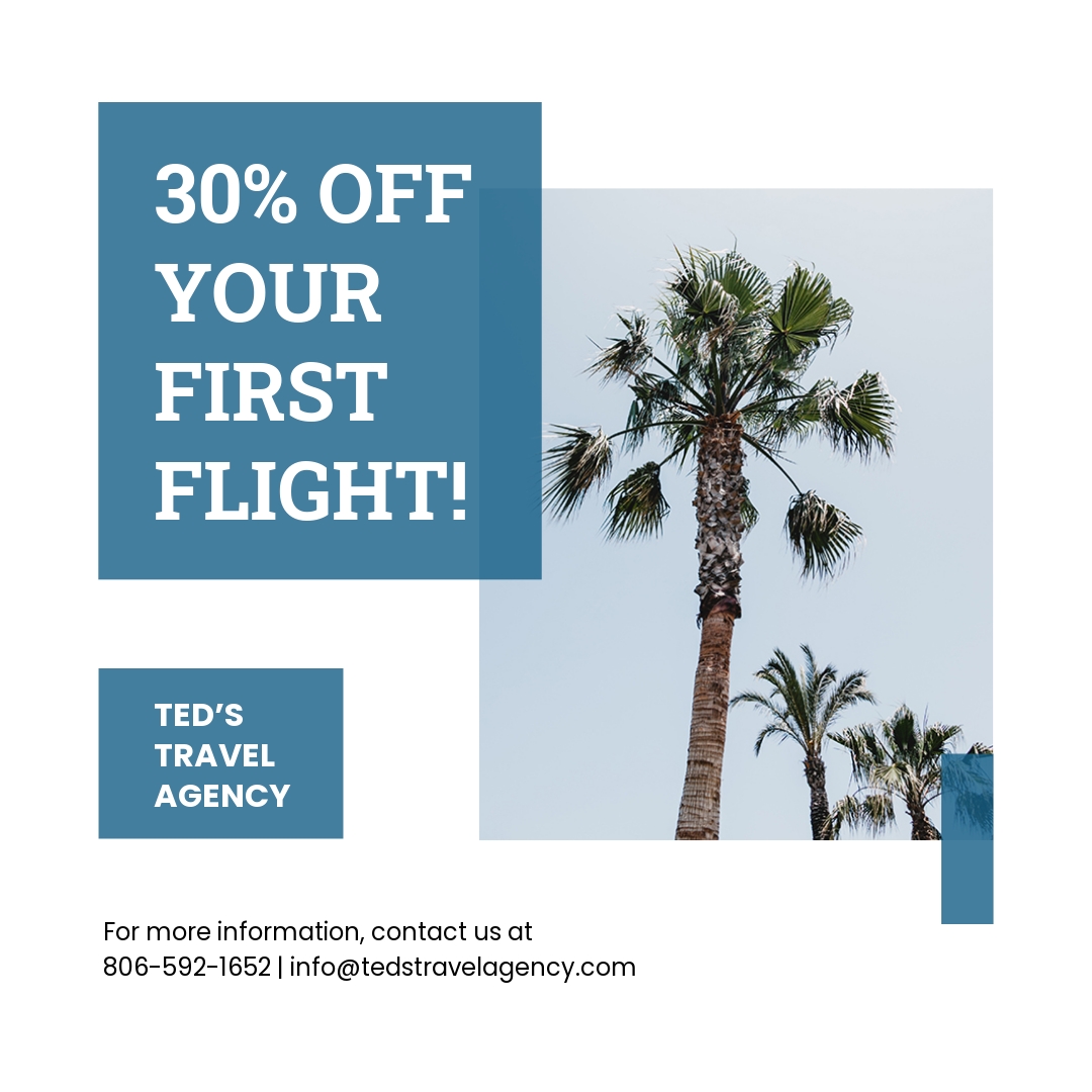 Travel Company Facebook Post Template - PSD | Template.net