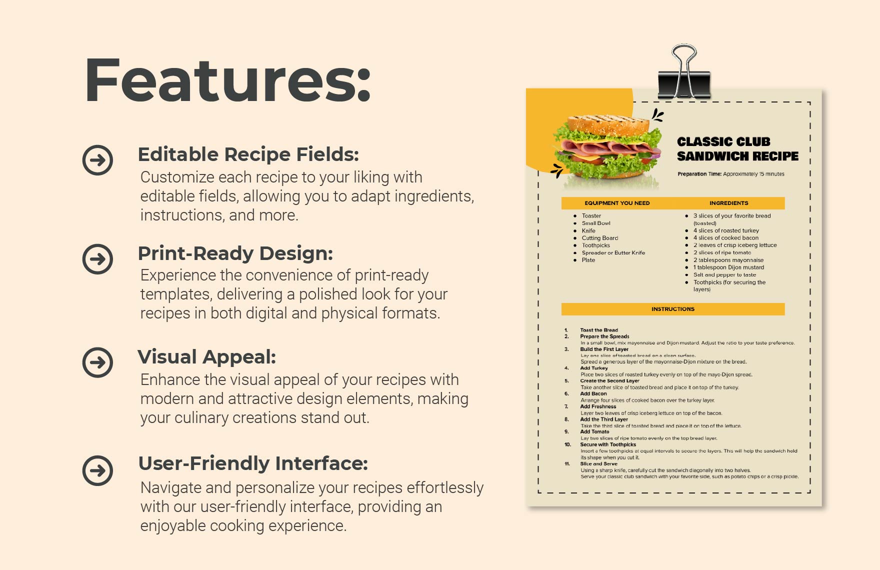 Free Cute Recipe Template - Download in Word | Template.net