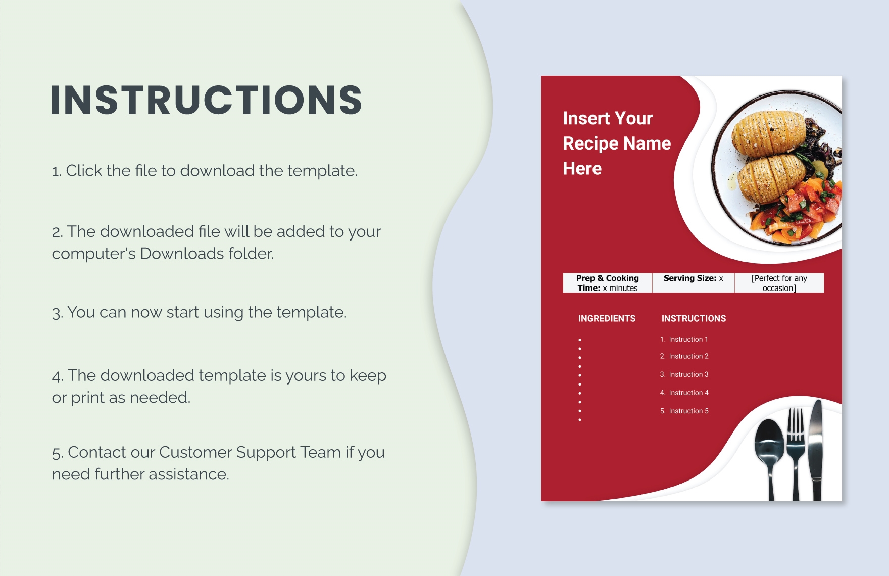 Free Editable Recipe Template - Download in Word | Template.net