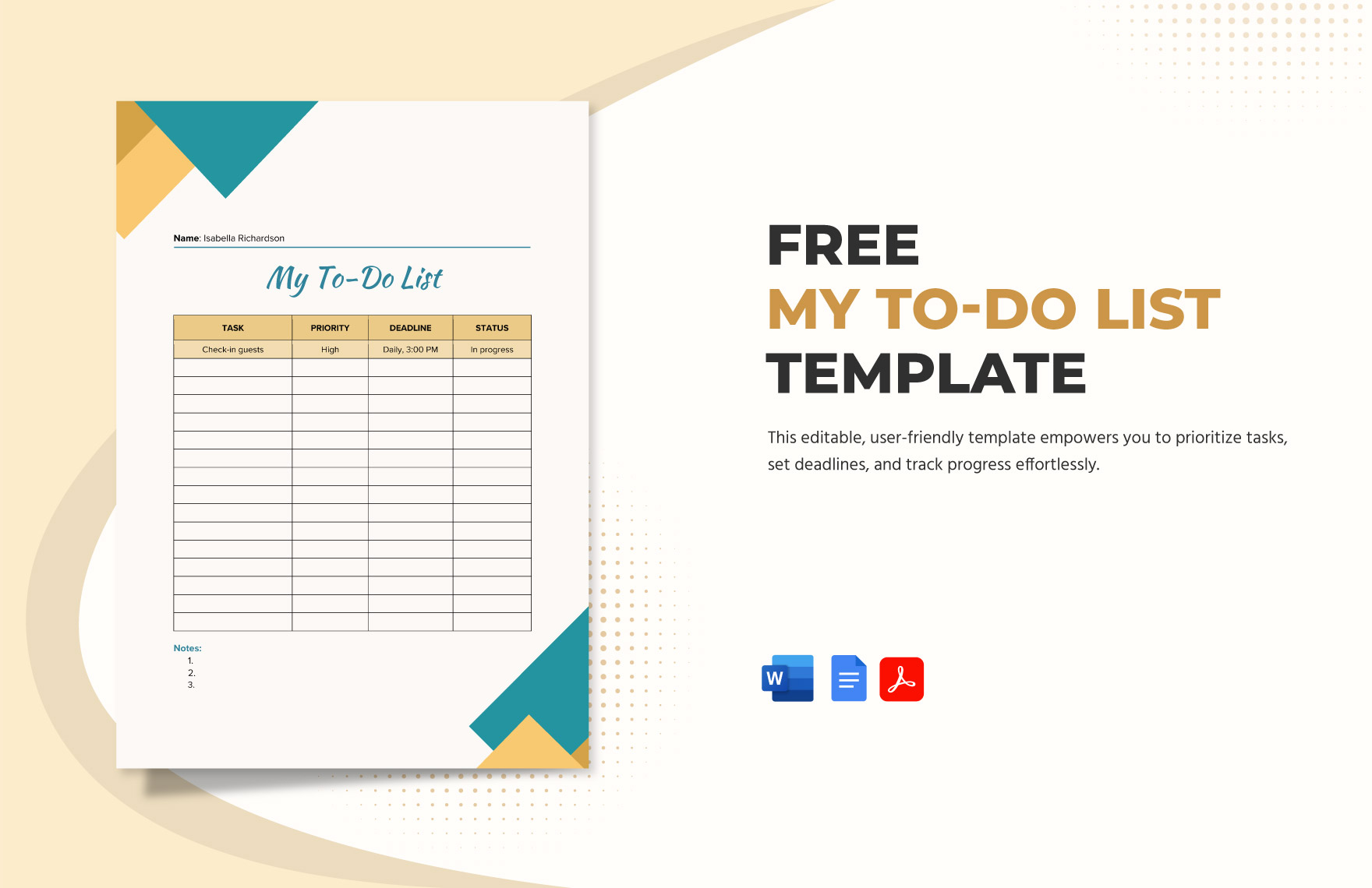 Free Monthly To Do List - Download in Excel, Google Sheets | Template.net