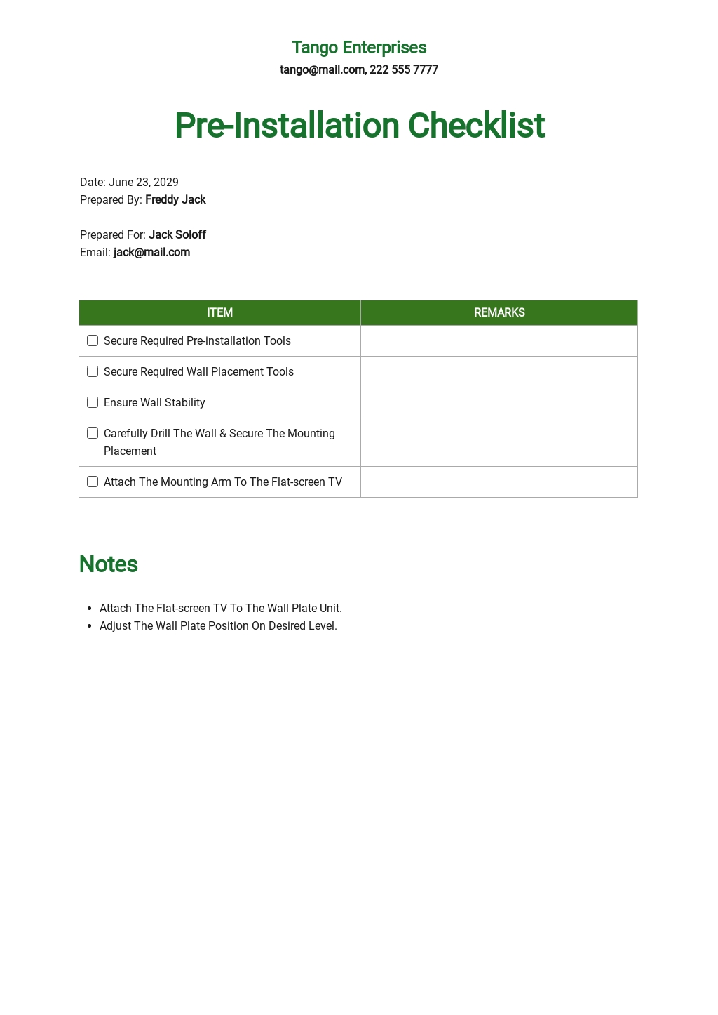  New Office Setup Checklist Template