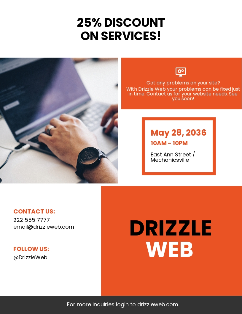 Flat Web Agency Flyer Template