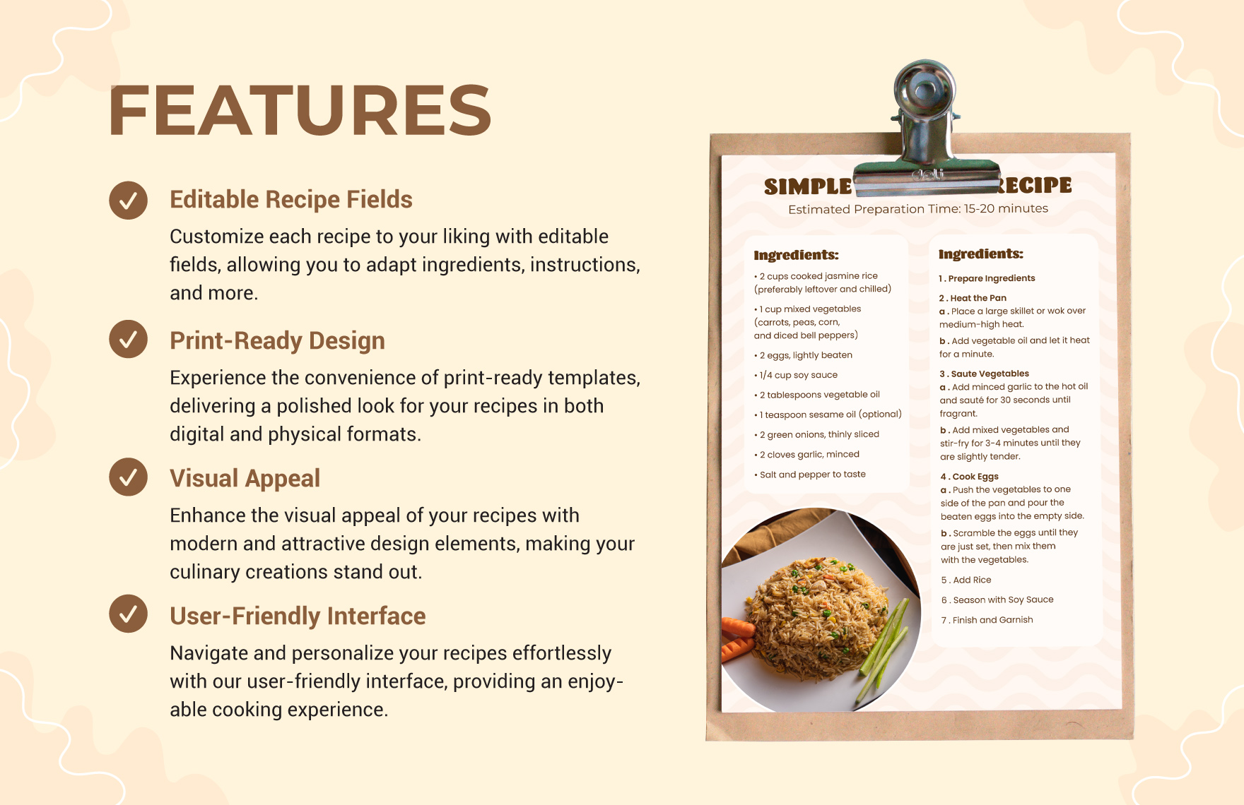 Free Simple Recipe Template - Download in Word | Template.net