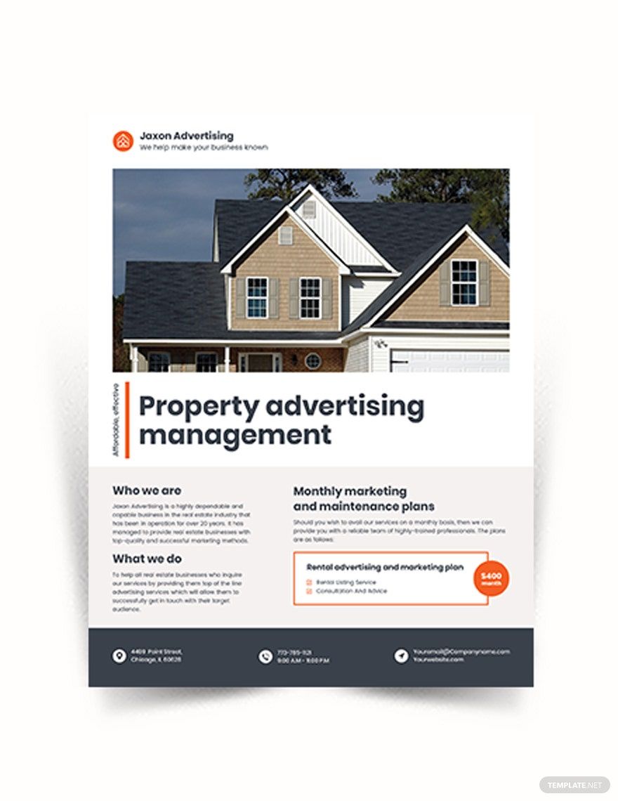 Property Management Advertising Flyer Template Google Docs 