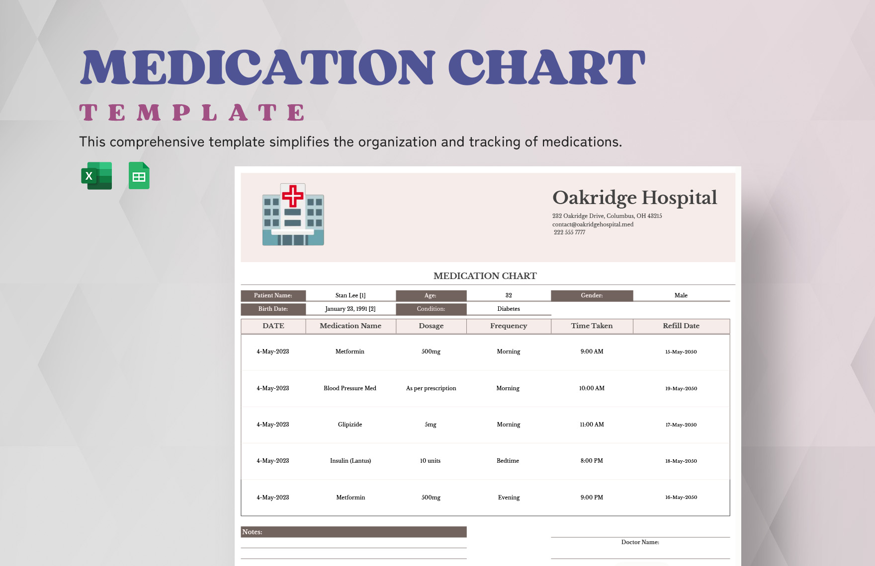 FREE Medication Templates Examples Edit Online Download FREE Medication Templates Examples Edit Online Download