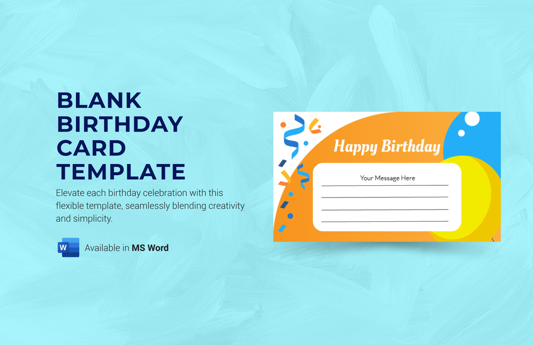 Free Editable Birthday Card Templates In Microsoft Word To Download