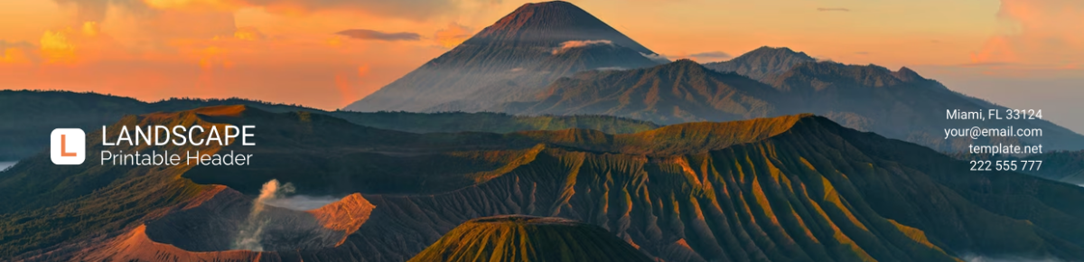 Free Landscape Printable Header - Edit Online & Download | Template.net