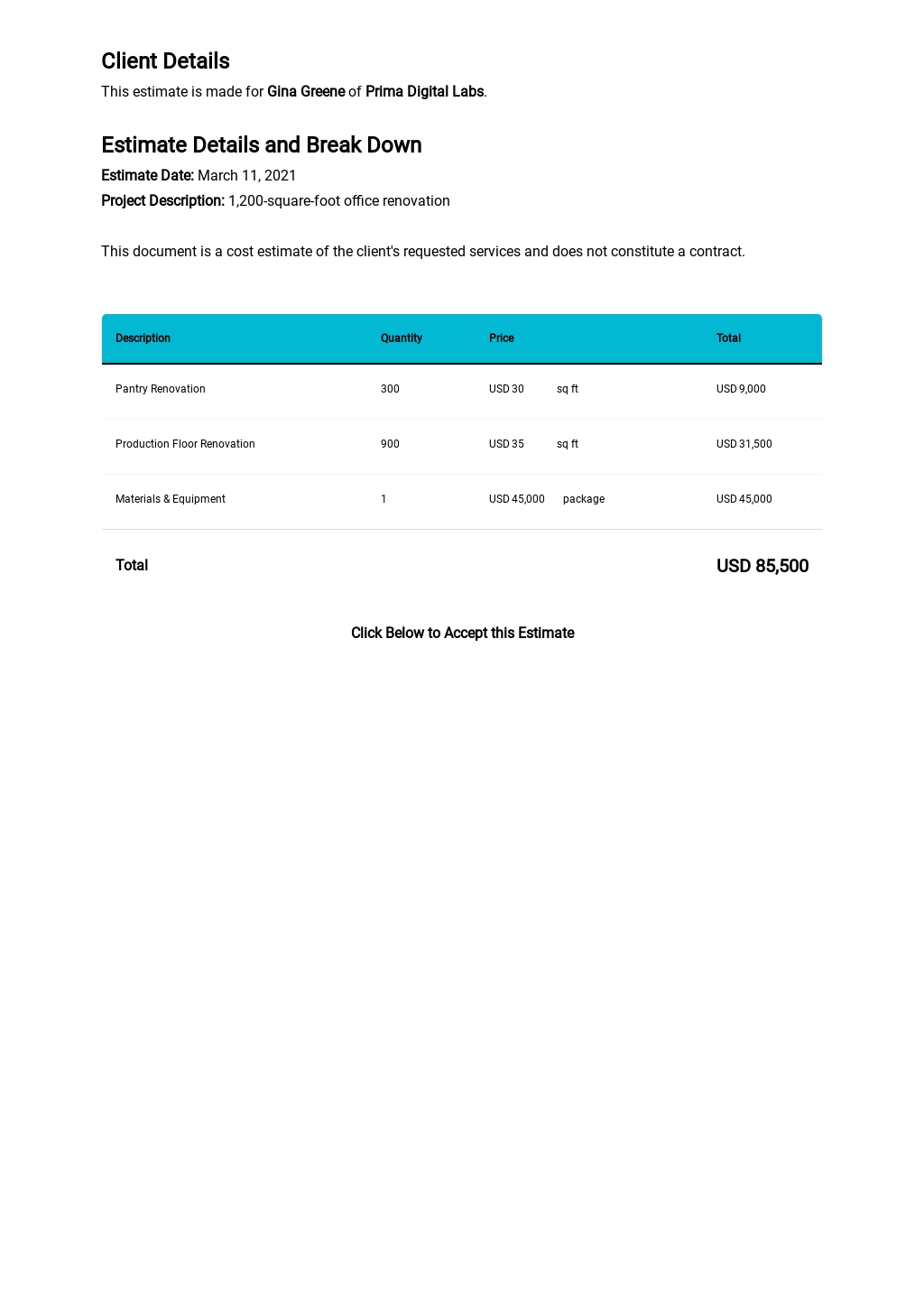 Company Portfolio Estimation