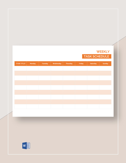 47 Weekly Schedule Templates Free Downloads Template