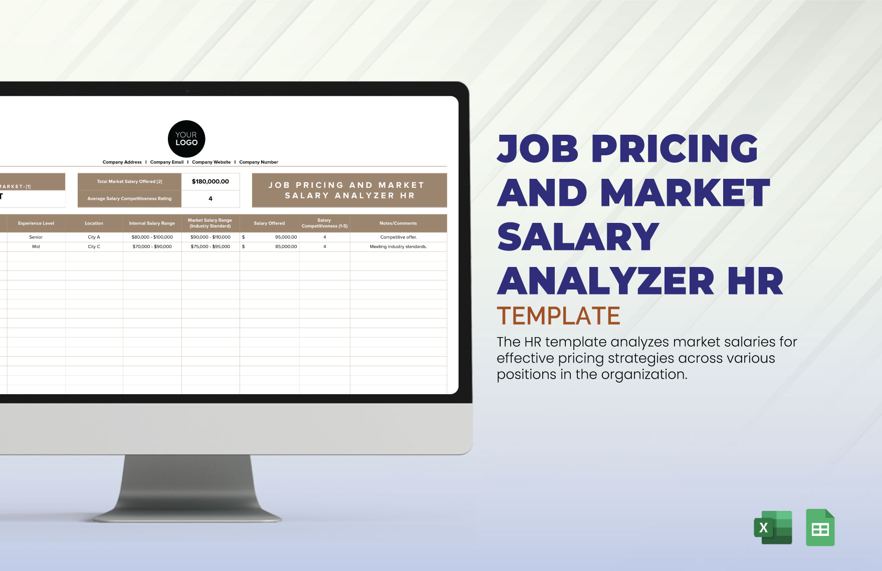 Job Pricing and Market Salary Analyzer HR Template - Download in Excel ...