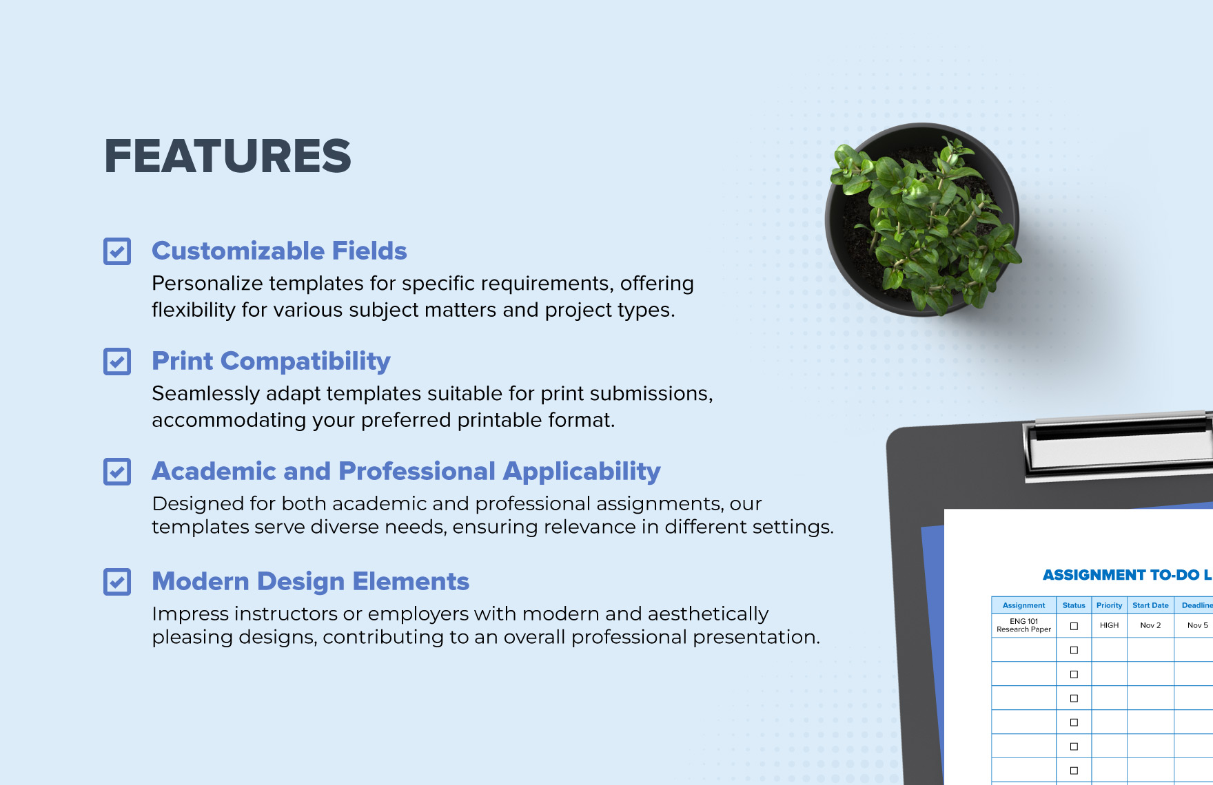 Free Assignment To-Do List Template - Download in Word, Google Docs ...