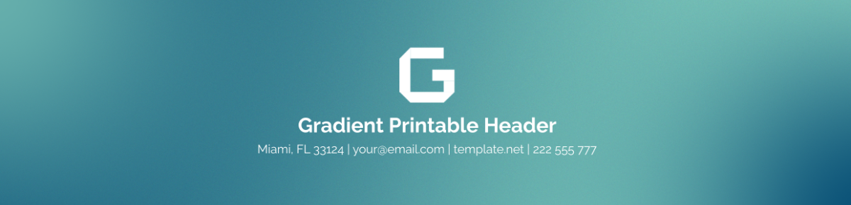 Gradient Printable Header - Edit Online & Download Example