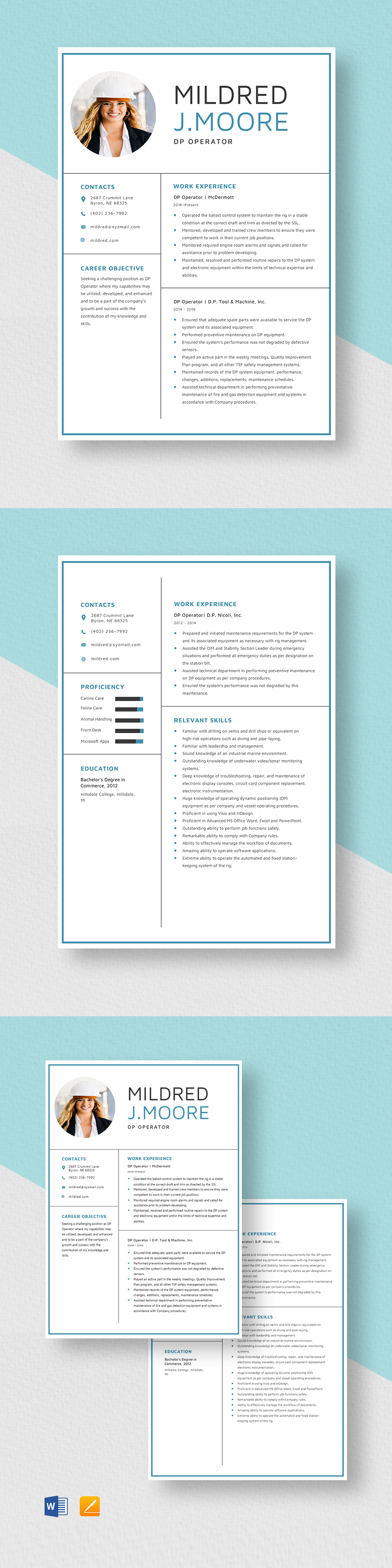 Free Folder Operator Resume Template - Word, Apple Pages | Template.net