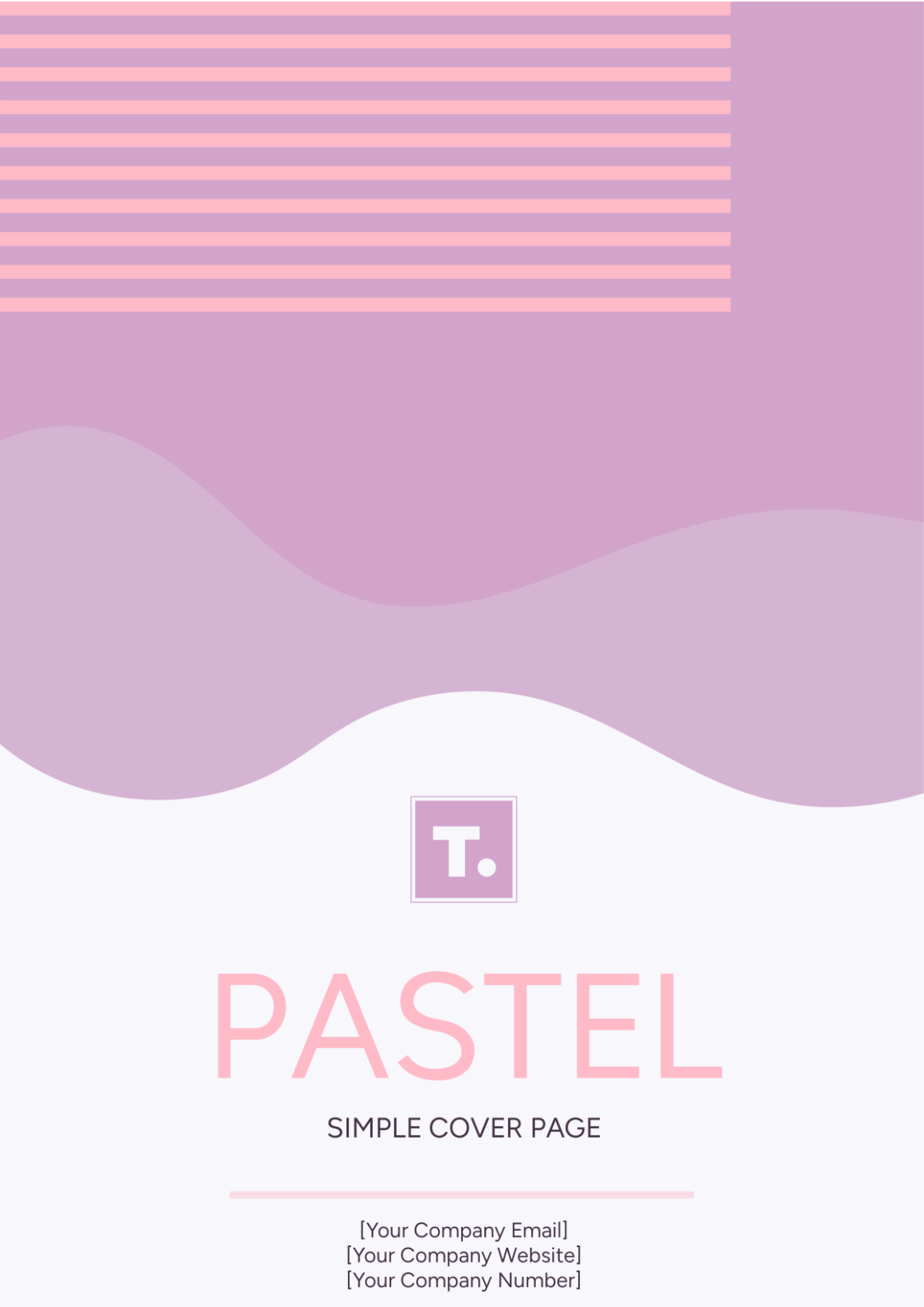 Pastel Simple Cover Page Template - Edit Online & Download Example ...