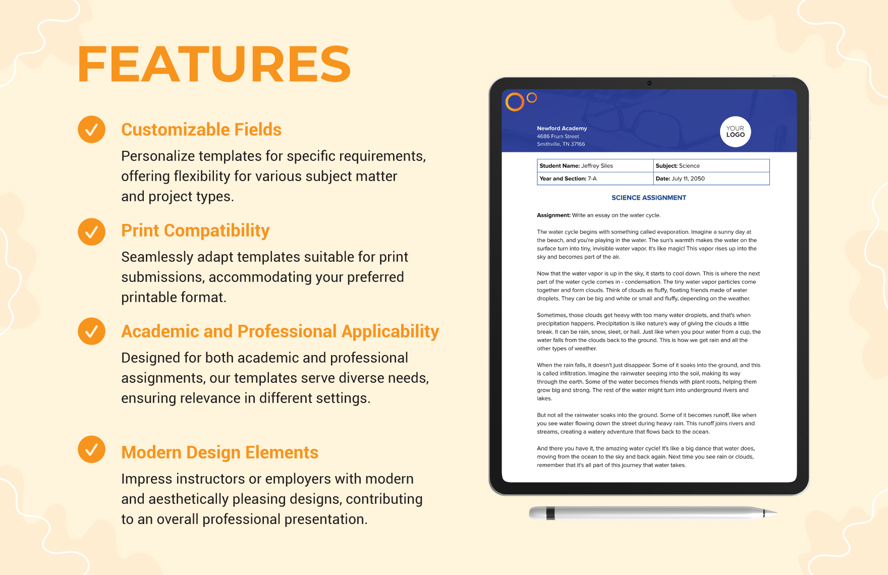 Free Simple Assignment Template - Download in Word, Google Docs, PDF ...