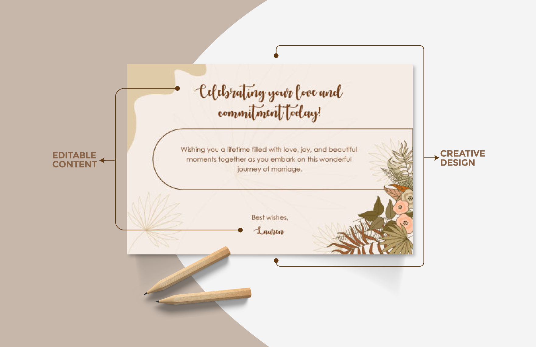 Free Aesthetic Wedding Card Template - Download in Word | Template.net