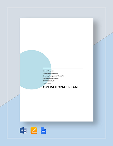 37+ Operational Plan Templates - Word, PDF, Google Docs