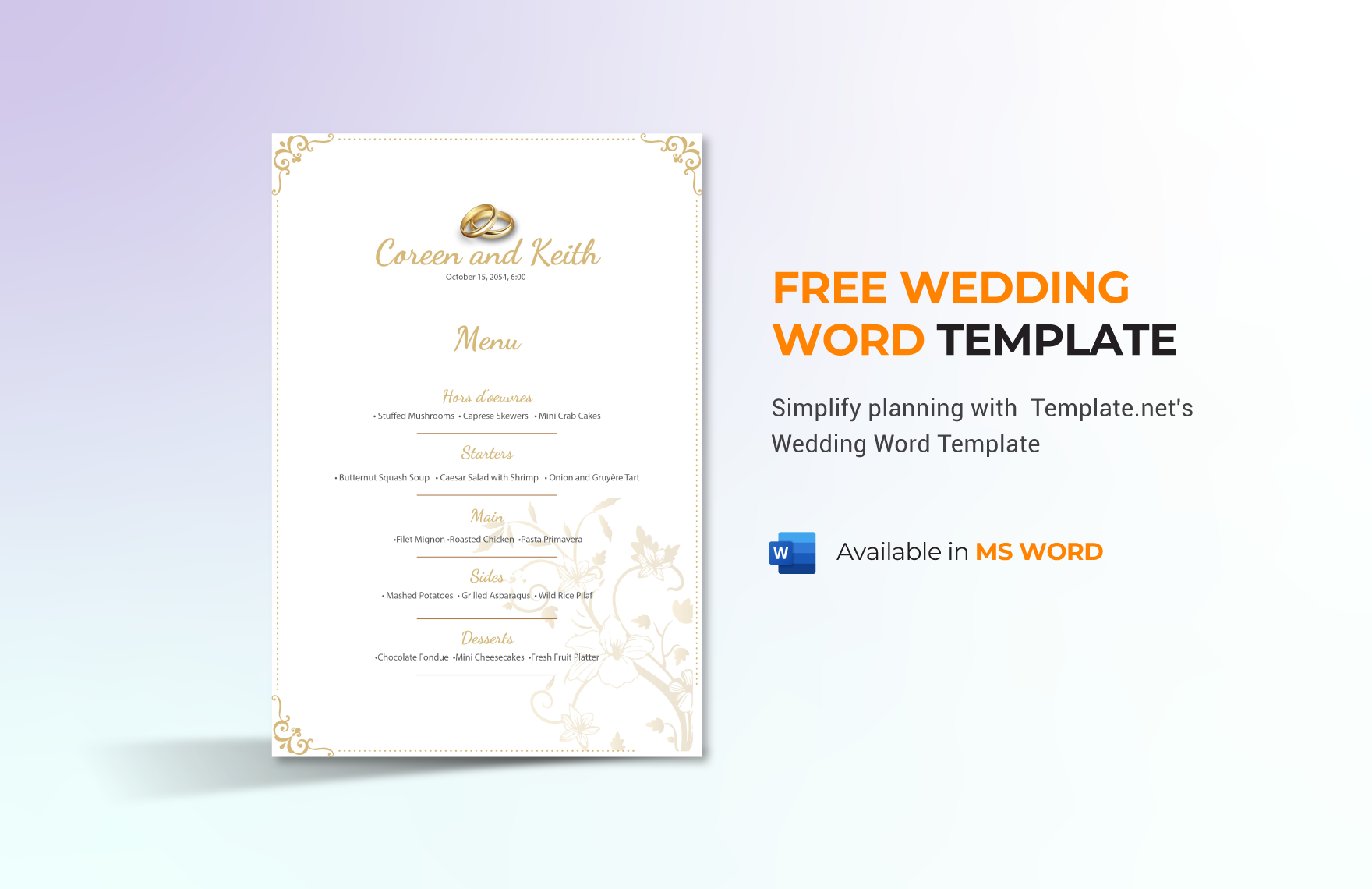 Free Wedding Word Template - Download in Word | Template.net