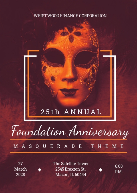 Masquerade Theme Invitation Template