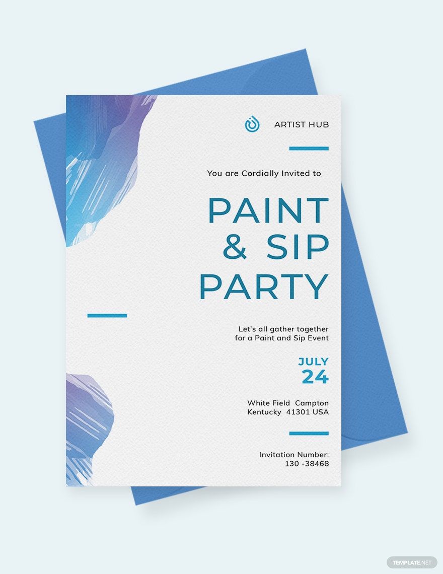 Sip And Paint Invitation Template Free