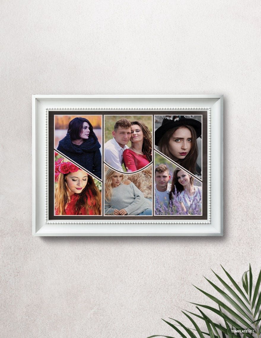 Collage Photo Frame Template Illustrator PSD Template