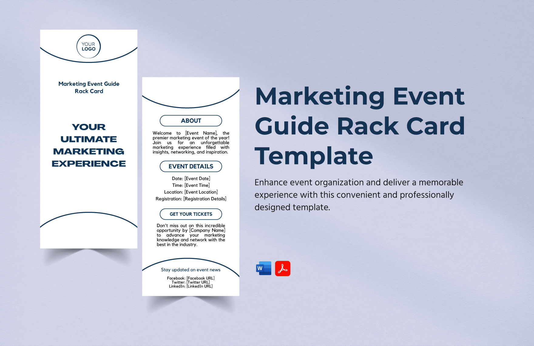 Marketing Event Guide Rack Card Template - Download in Word, PDF ...