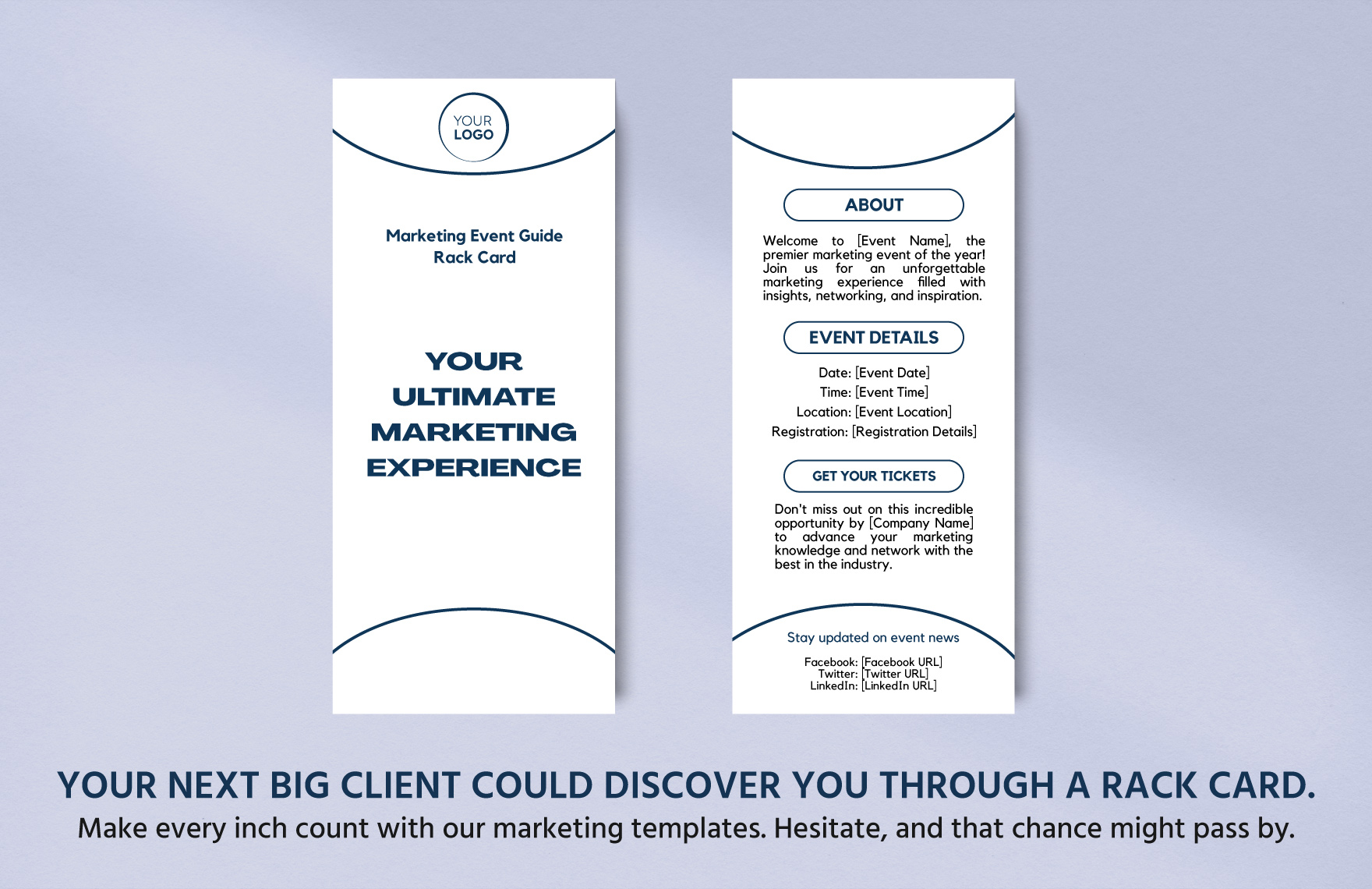 Marketing Event Guide Rack Card Template - Download in Word, PDF ...