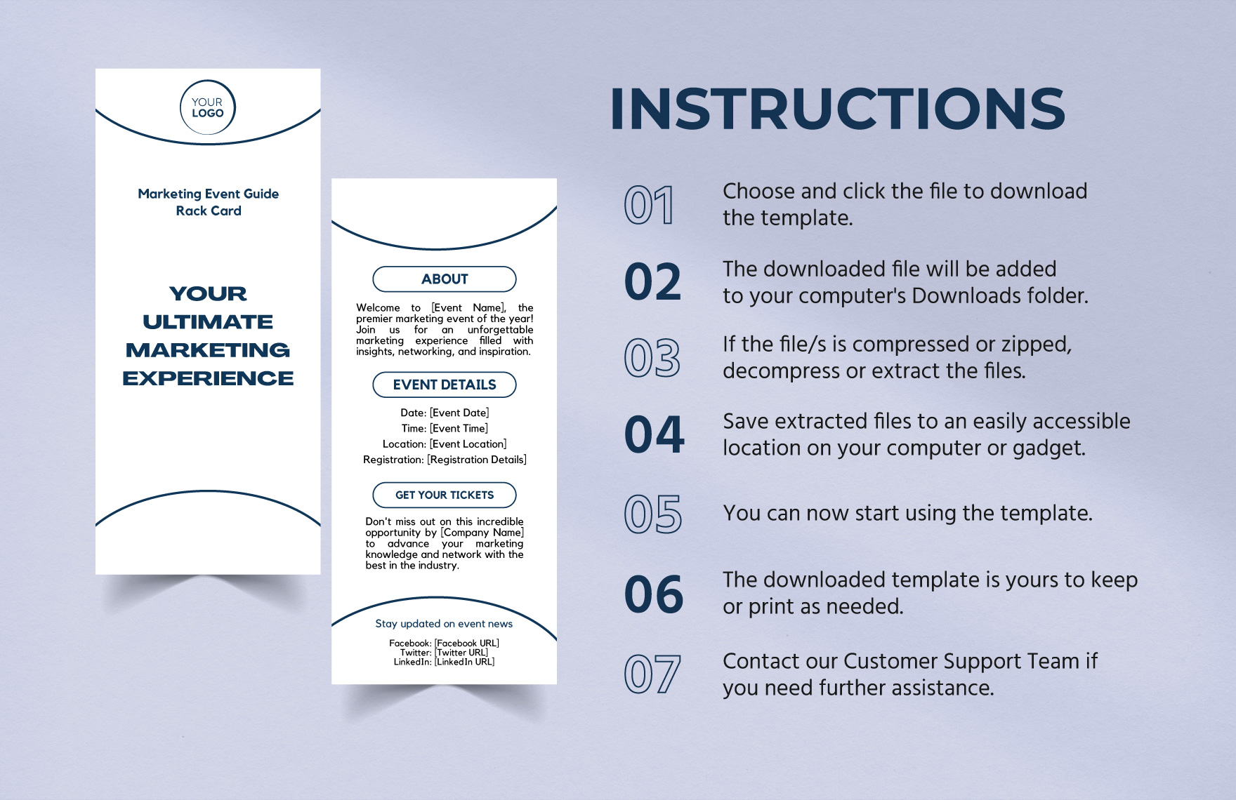 Marketing Event Guide Rack Card Template - Download in Word, PDF ...