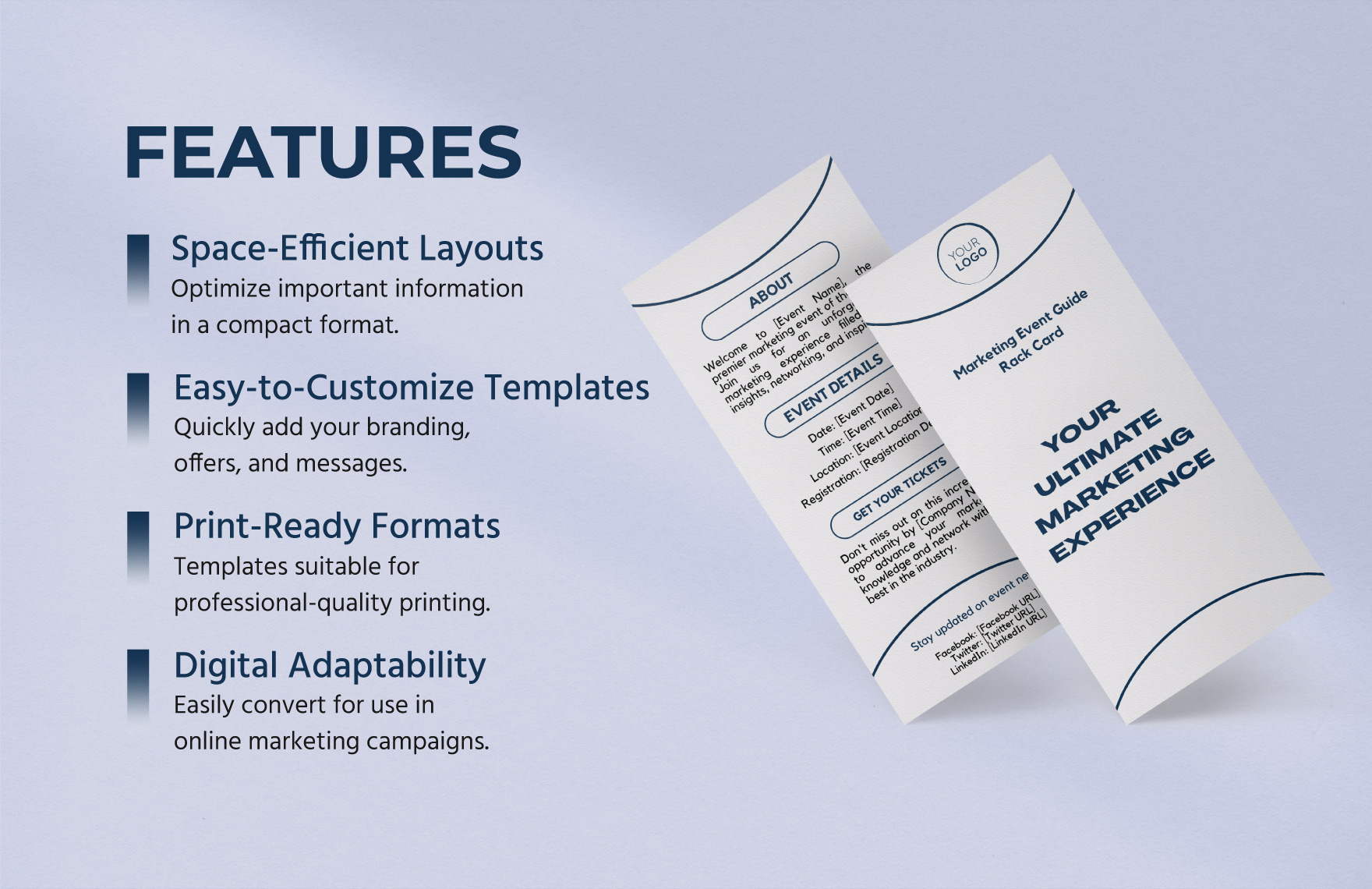 Marketing Event Guide Rack Card Template - Download in Word, PDF ...