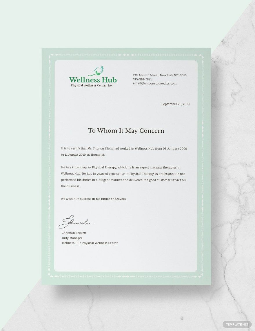 Experience Certificate