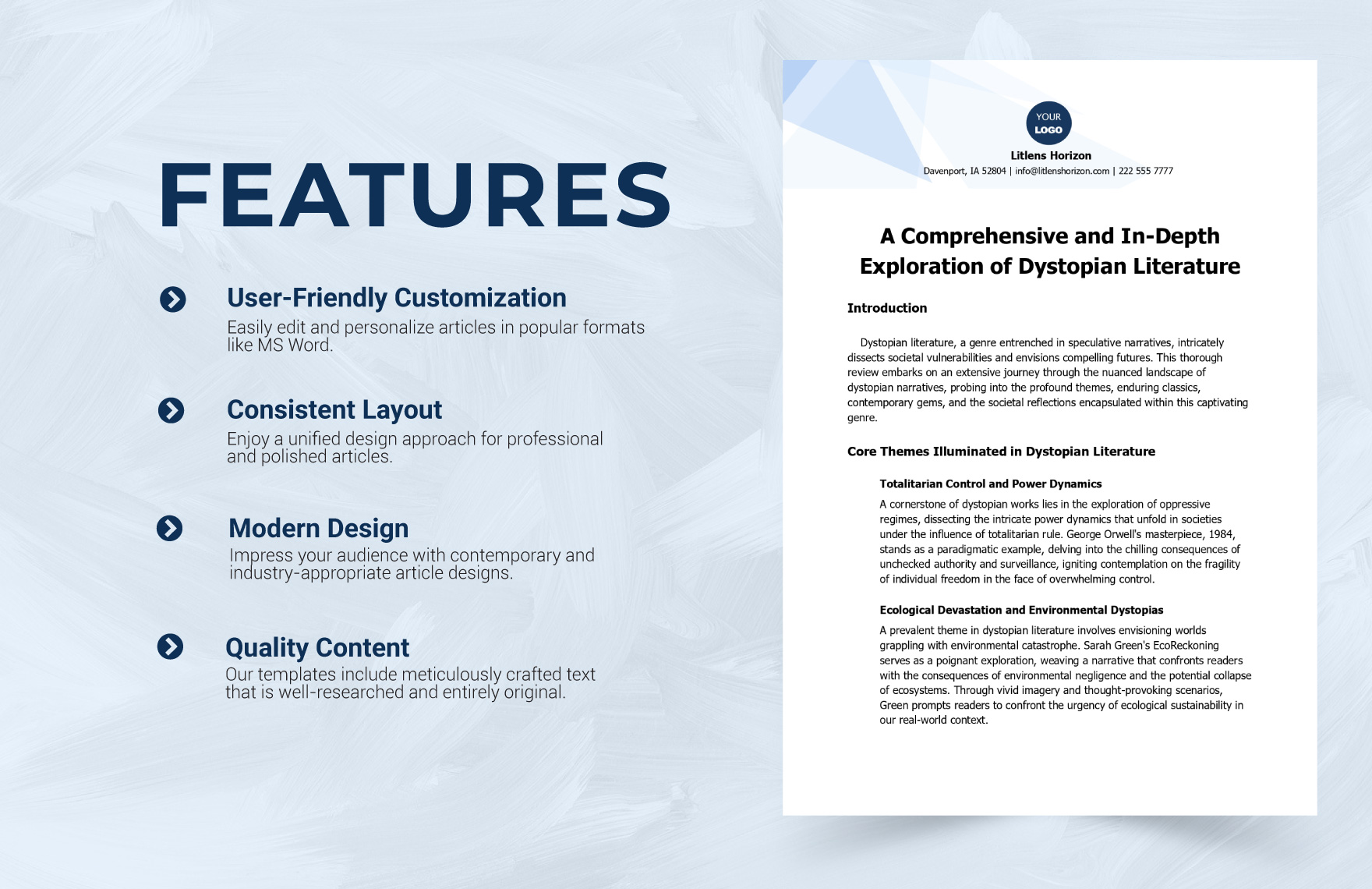 Free Printable Article Template - Download in Word, Google Docs, PDF ...