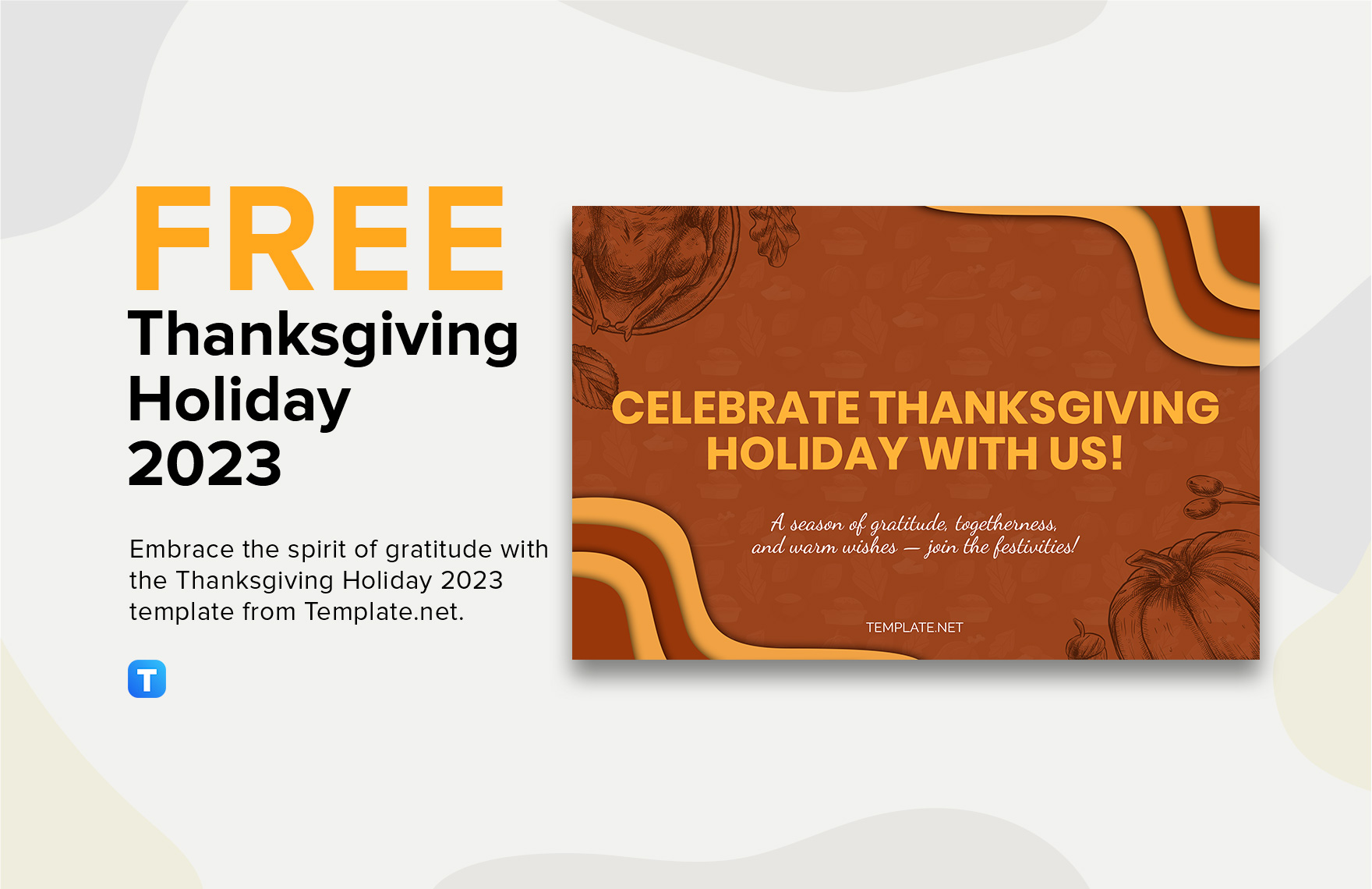 Thanksgiving Day 2023 Party Template - Edit Online & Download Example ...