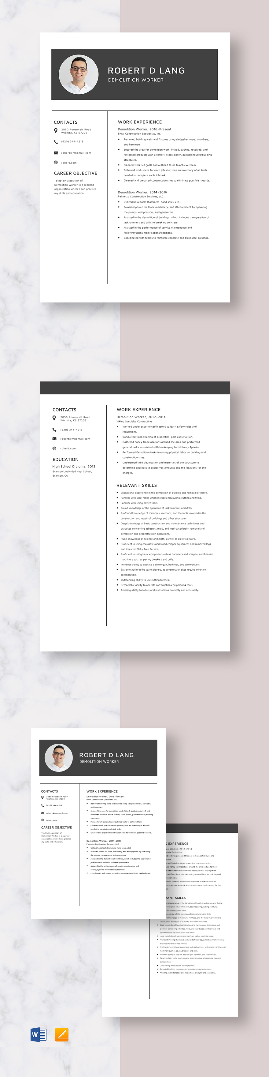 Free Domestic Worker Resume Template - Word, Apple Pages | Template.net