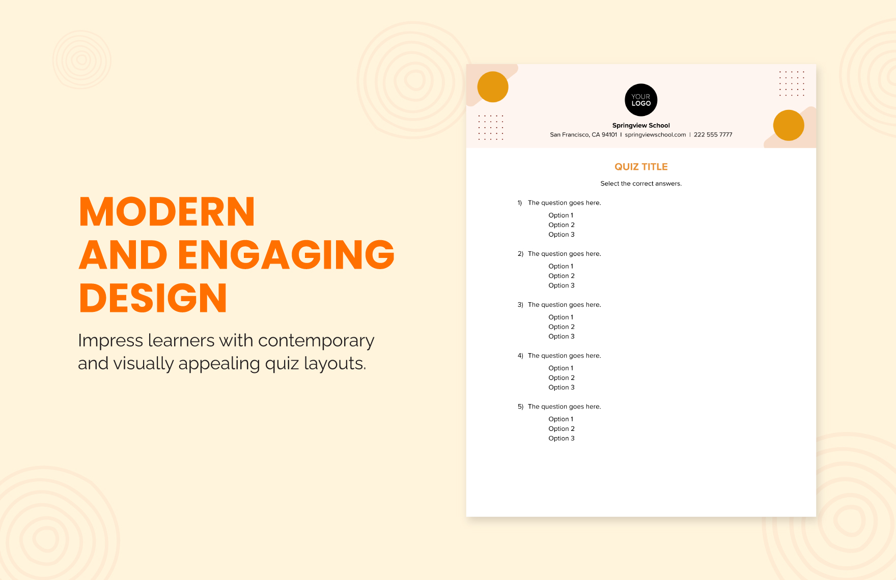 Free Editable Quiz Template - Download in Word, Google Docs, PDF ...