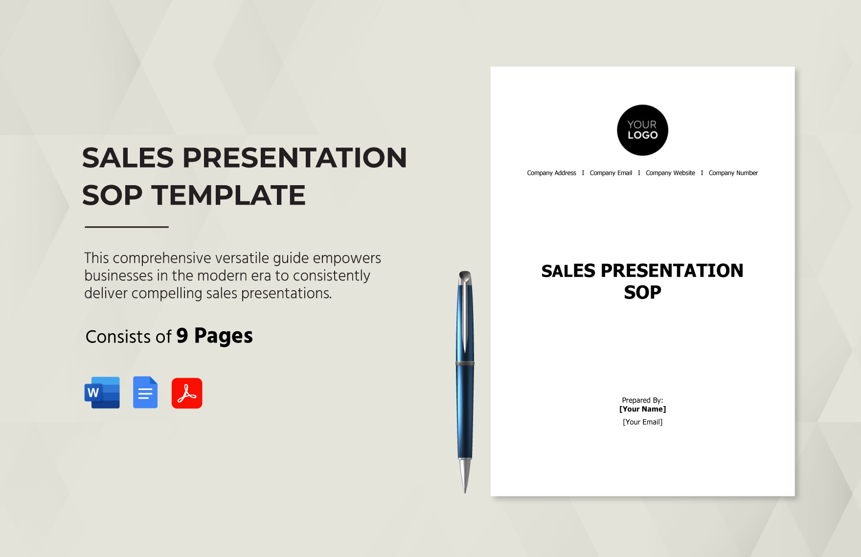 SOP Word Template In Word PDF Download Template